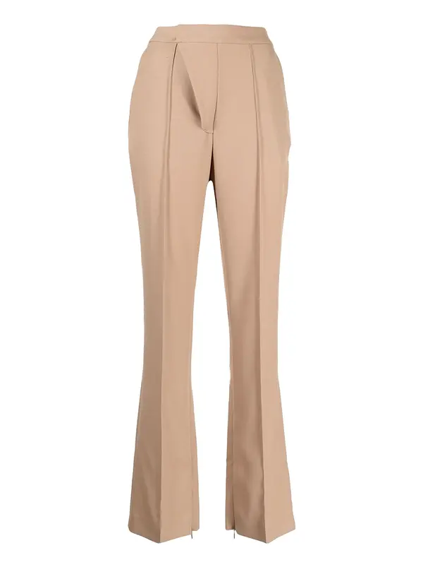 AMBUSH High-waisted Flared Trousers - Brown