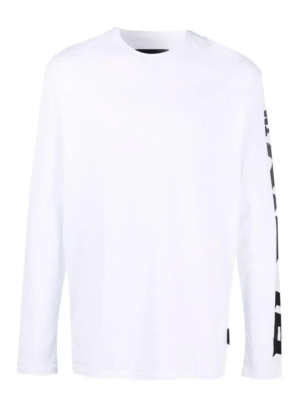 Philipp Plein Round Neck Long-sleeved T-shirt - White