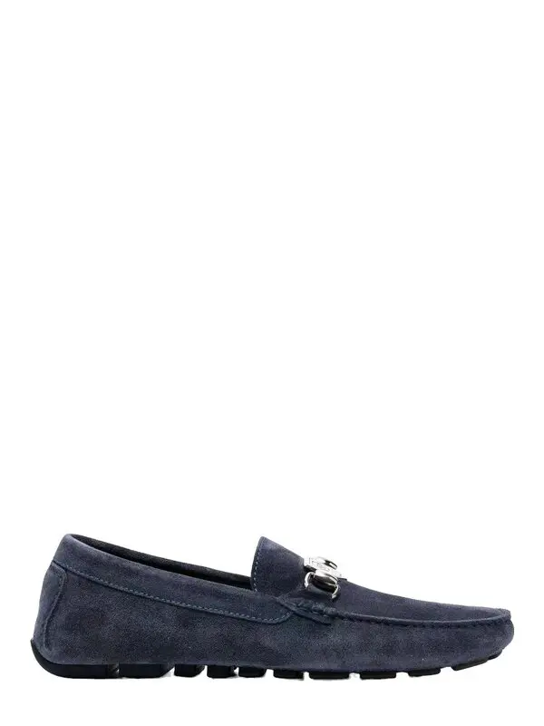 Philipp Plein Suede Logo Moccasins - Blue