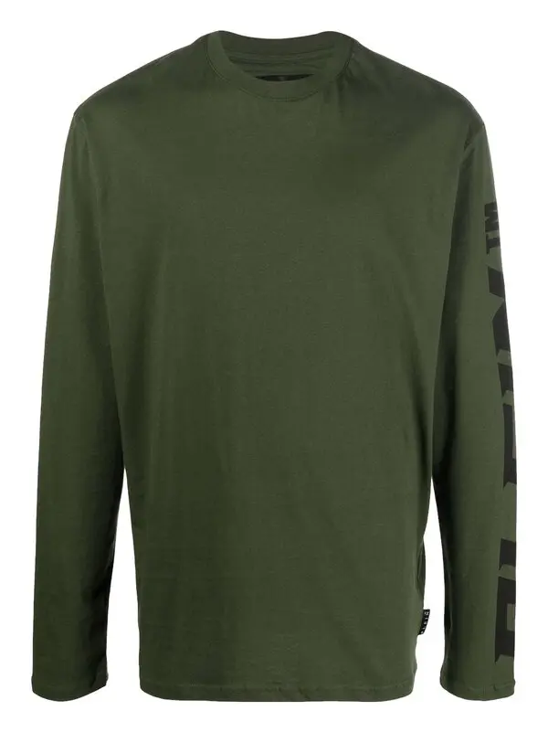 Philipp Plein Logo-print Long-sleeved T-shirt - Green