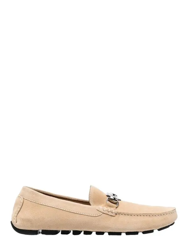 Philipp Plein Suede Logo Moccasins - Neutrals