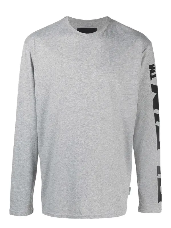 Philipp Plein Logo-print Long-sleeved T-shirt - Grey