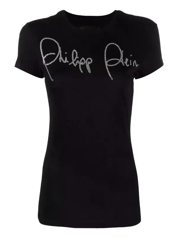 Philipp Plein Crystal-embellished Short-sleeved T-shirt - Black