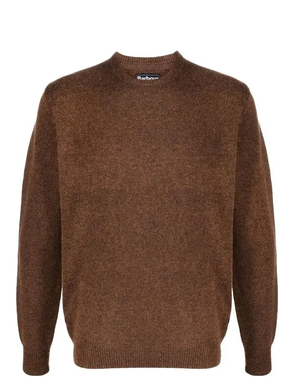 Barbour Crew Neck Knitted Jumper - Brown