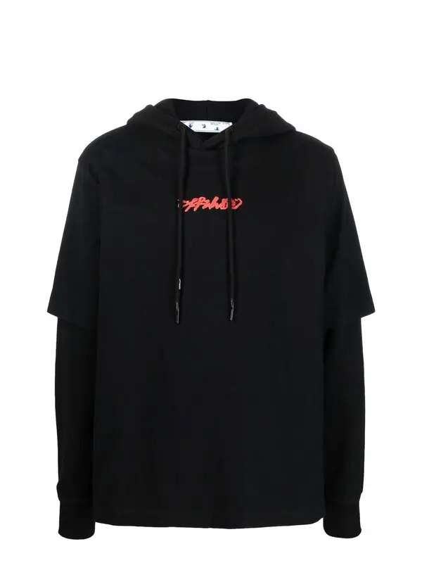 Off-White Arrows-print Hoodie - Black