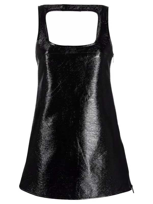 COURREGES Sleeveless Mini Dress - Black