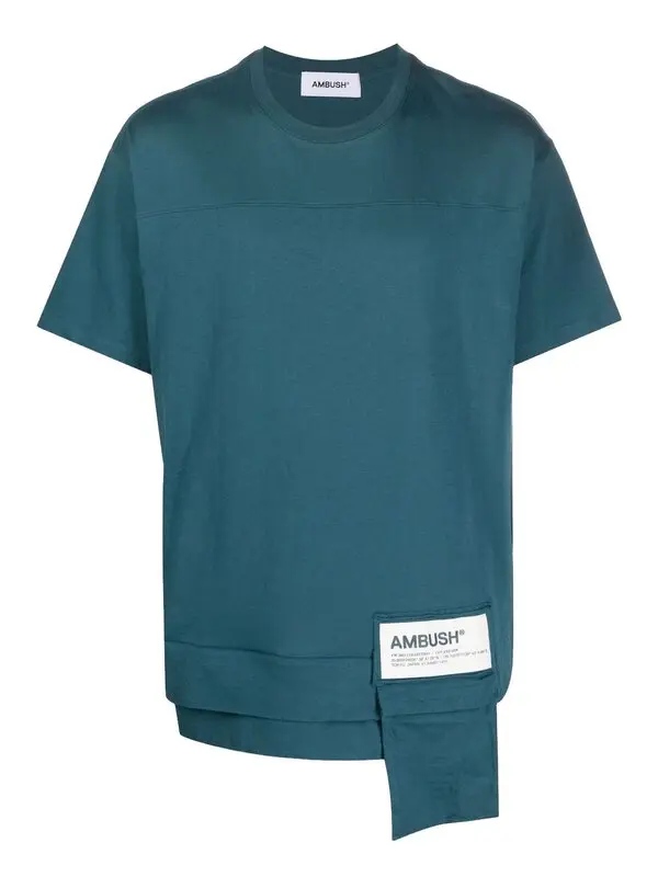 AMBUSH Waist Pocket Logo-print T-shirt - Blue