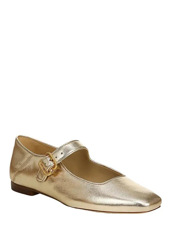 Sam Edelman Michaela Buckled Flats - Gold