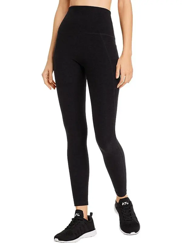 Beyond Yoga Spacedye Out Of Pocket High Waisted Midi Legging - Darkest Night