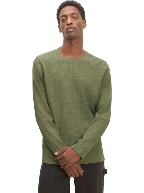 Everlane Waffle Long-sleeve Crew Tee - Kalamata