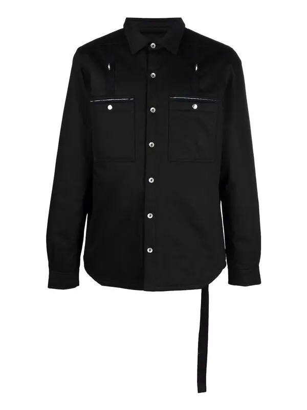 Rick Owens Cotton Shirt Jacket - Black