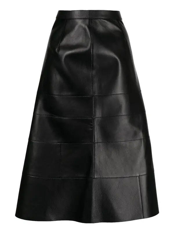 Loewe High-waisted Midi Skirt - Black