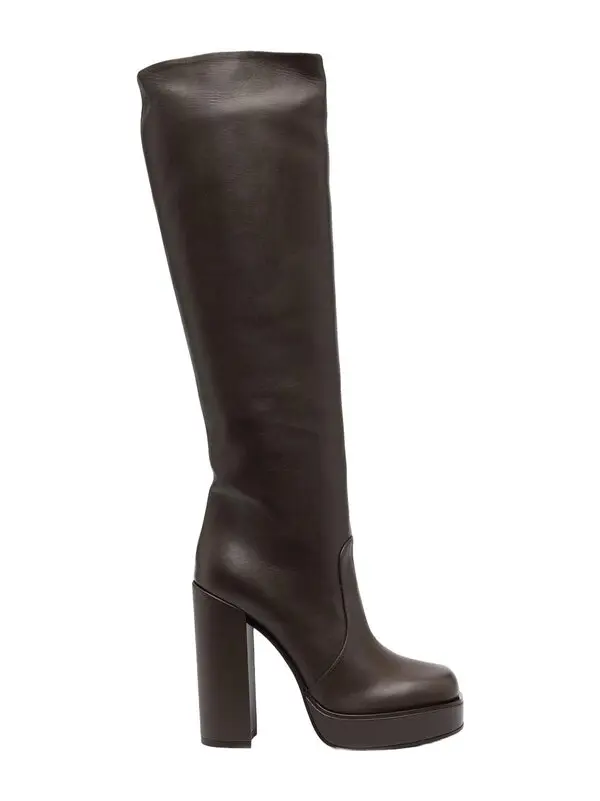 LE SILLA Lana Knee-high Leather Boots - Brown