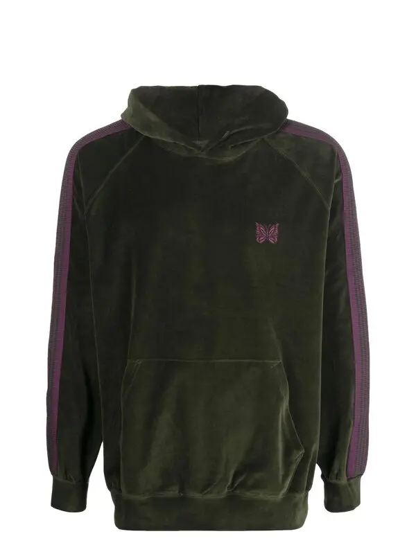 Needles Logo Embroidered Hoodie - Green