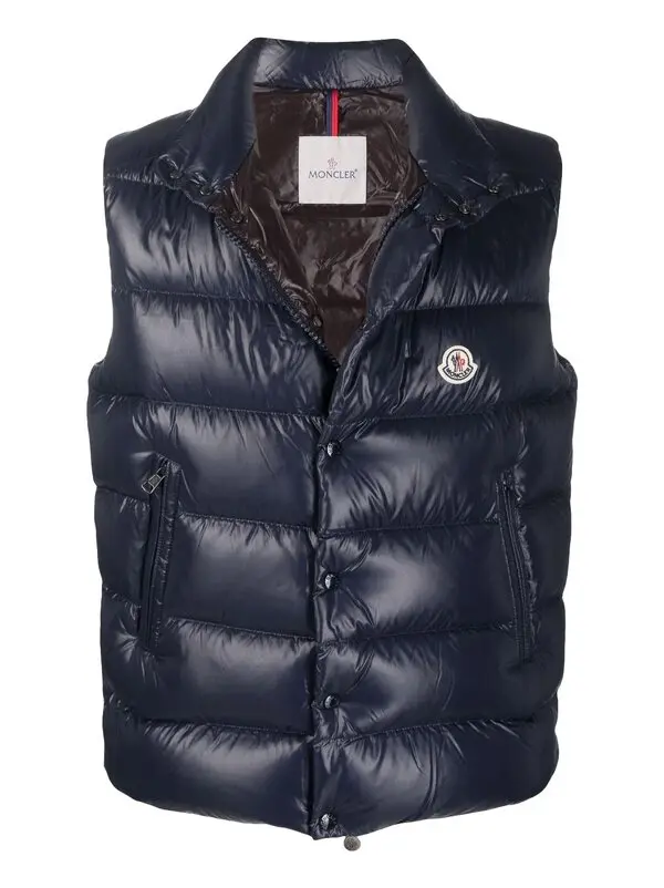 Moncler Tibb High-neck Gilet - Blue
