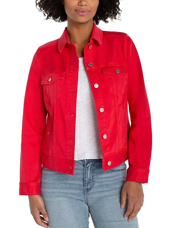 LIVERPOOL Denim Jacket - Chry Rose