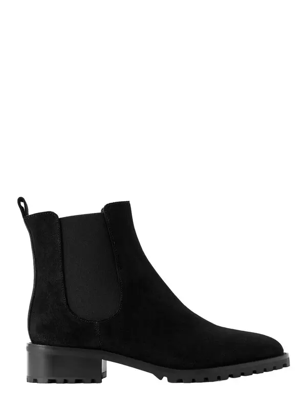 Manolo Blahnik Chelata 30 Suede Chelsea Boots - Black