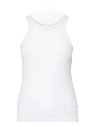 TOTEME Ribbed Cotton-blend Tank Top - White