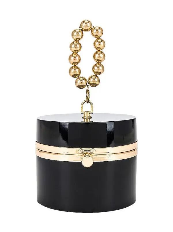 8 Other Reasons Mini Beaded Handle Purse - Black
