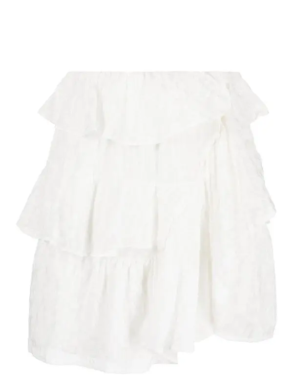 IRO PARIS Tiered Mini Skirt - White