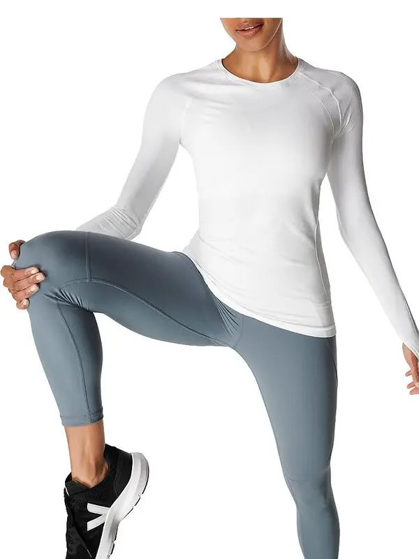 Sweaty Betty Athlete Seamless Workout Tee - White