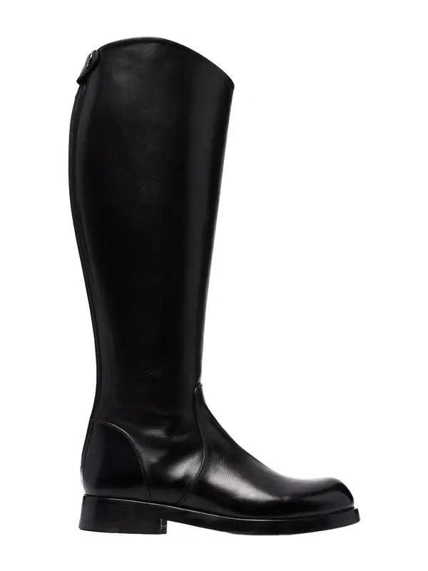 ALBERTO FASCIANI Camil Leather Boots - Black