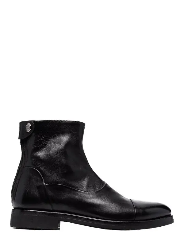 ALBERTO FASCIANI Camil Leather Ankle Boots - Black