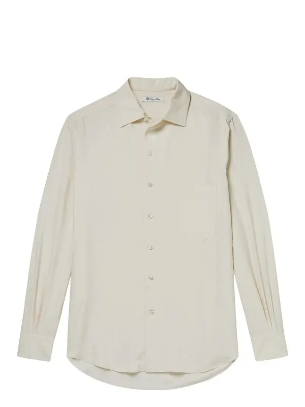 Loro Piana André Garment-dyed Silk Shirt - Neutrals