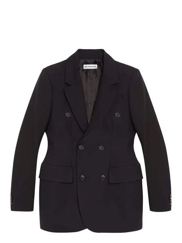 Balenciaga Wool Hourglass Jacket - Black