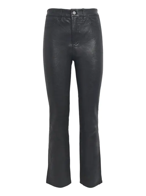 Paige Leather Cindy Trousers - Black