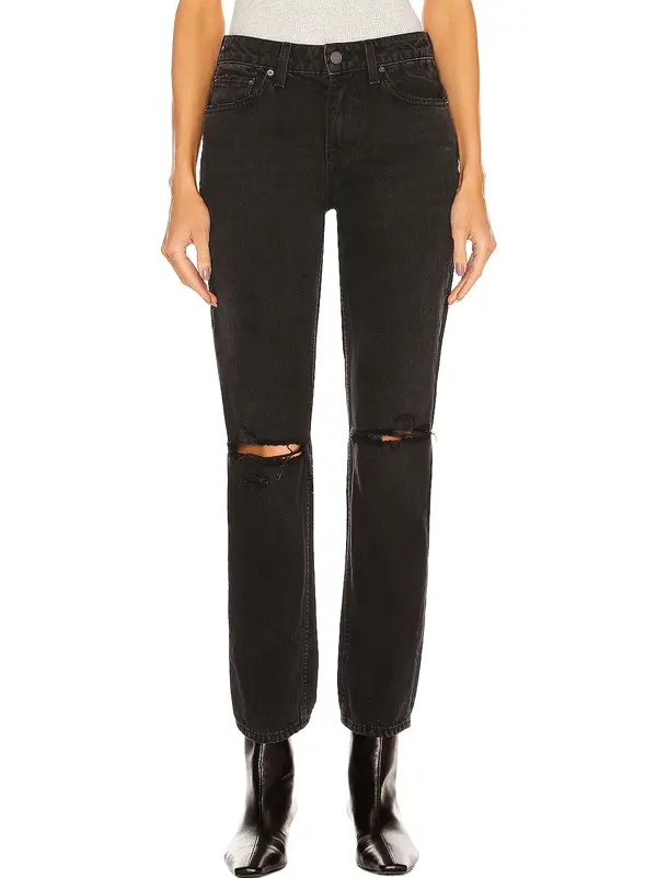 GRLFRND Kate Low Rise Slim Crop Jeans - Fifth Avenue