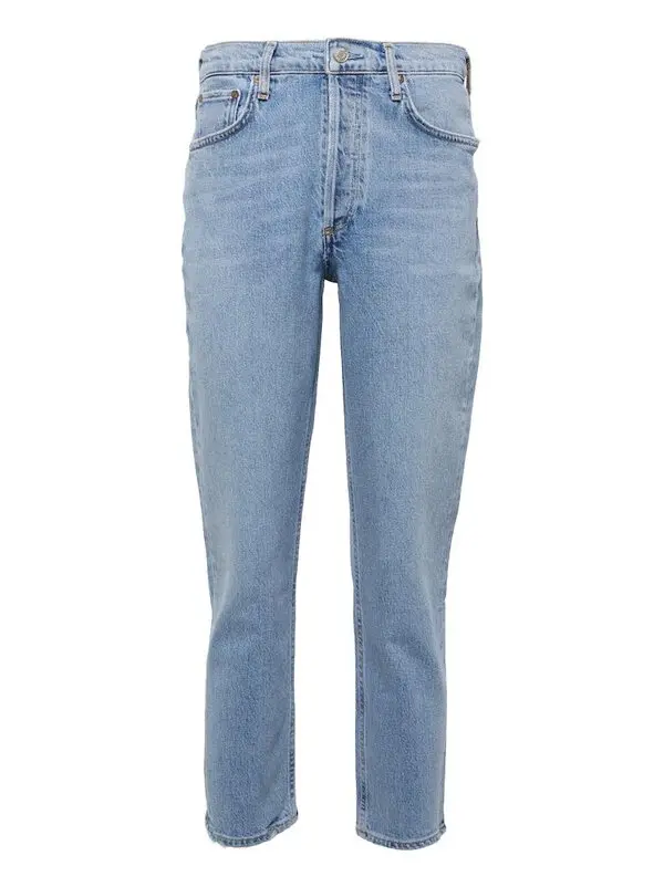 AGOLDE Riley High-rise Cropped Slim Jeans - Blue