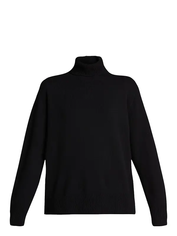 THE ROW Stepny Wool-cashmere Turtleneck Top - Black