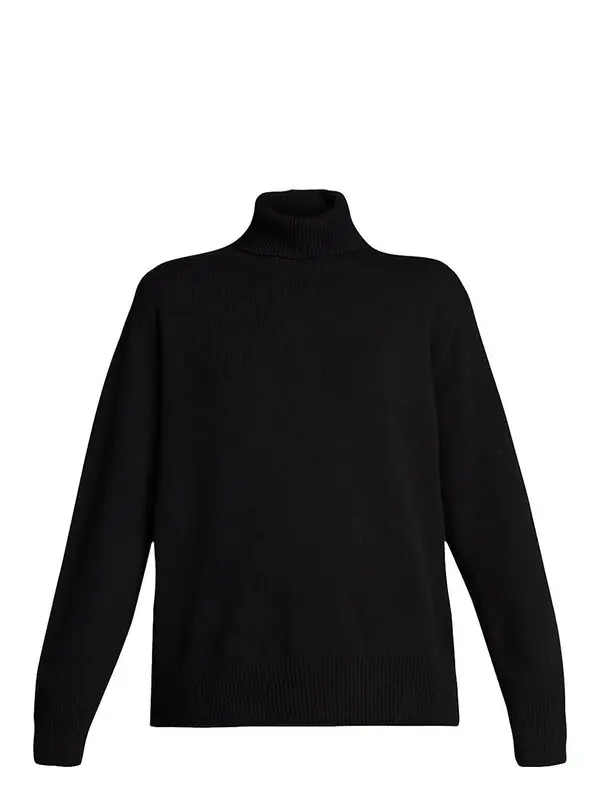 THE ROW Stepny Wool-cashmere Turtleneck Top - Black