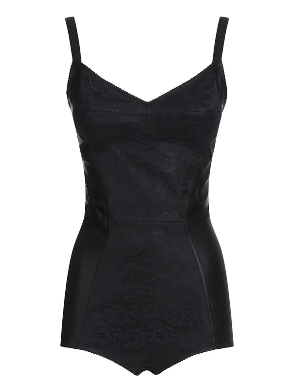 Dolce & Gabbana Elasticated Corset-style Bodysuit - Black