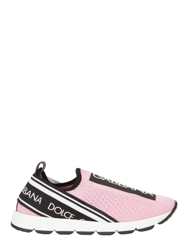 Dolce & Gabbana Sorrento Slip-on Sneakers With Logo Tape - Pink