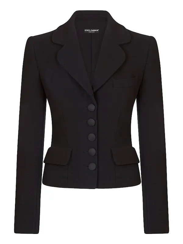 Dolce & Gabbana Short Single-breasted Dolce Jacket - Black