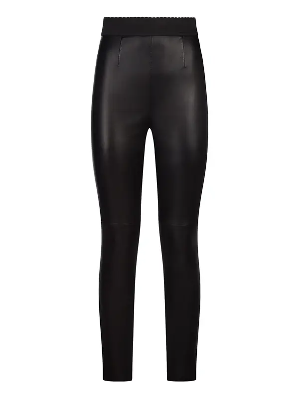 Dolce & Gabbana Leather Pants - Black