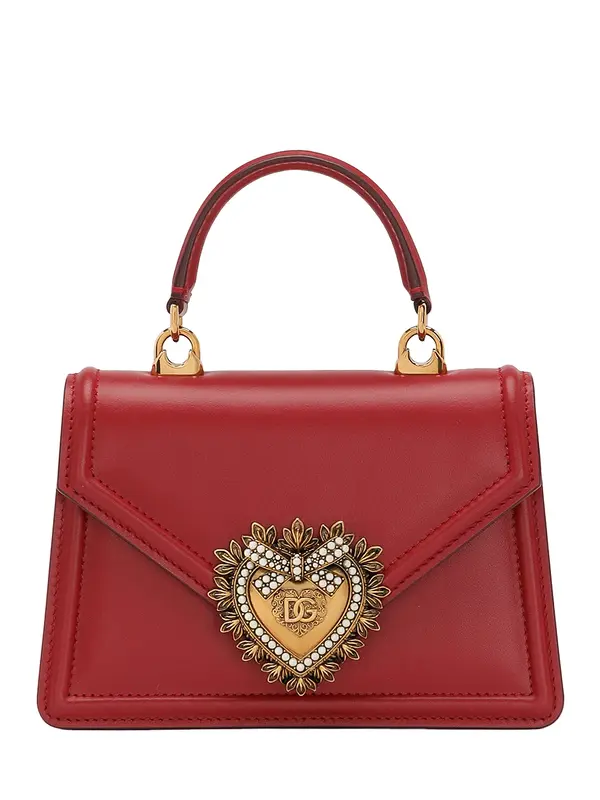 Dolce & Gabbana Small Smooth Calfskin Devotion Bag - Red