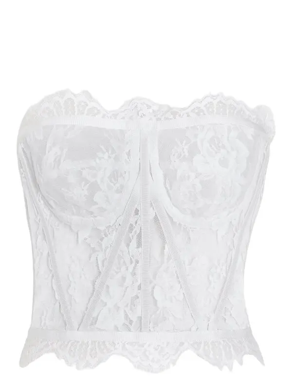 Dolce & Gabbana Lace Bustier - White