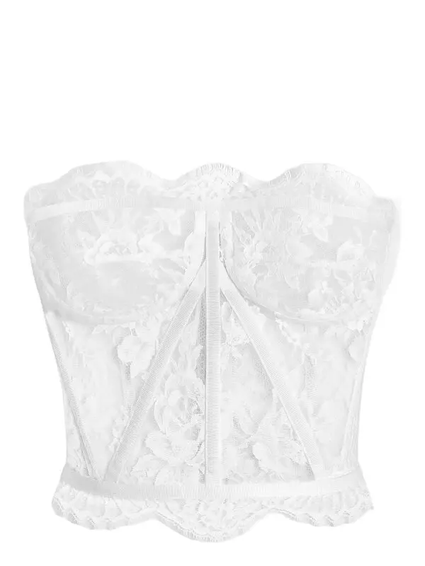 Dolce & Gabbana Lace Bustier - White