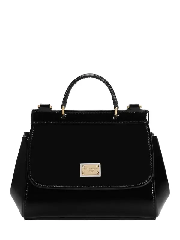 Dolce & Gabbana Patent Leather Mini Sicily Bag - Black