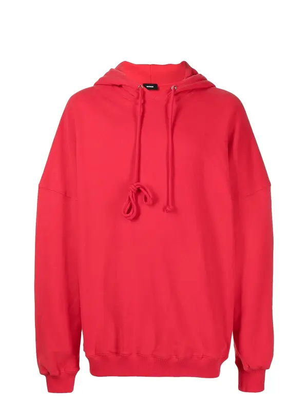 We11Done Rear-logo Oversized Hoodie - Red