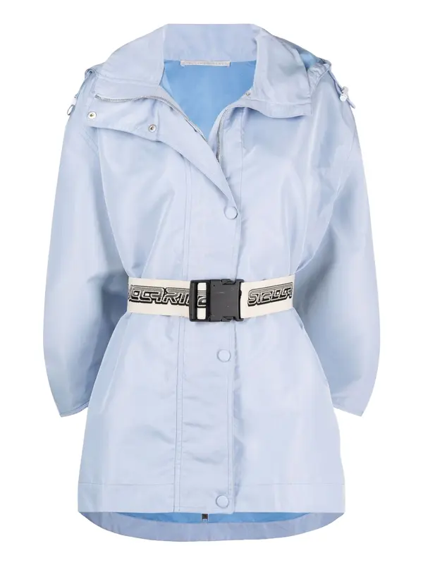 Stella McCartney Belted Hooded Jacket - Blue