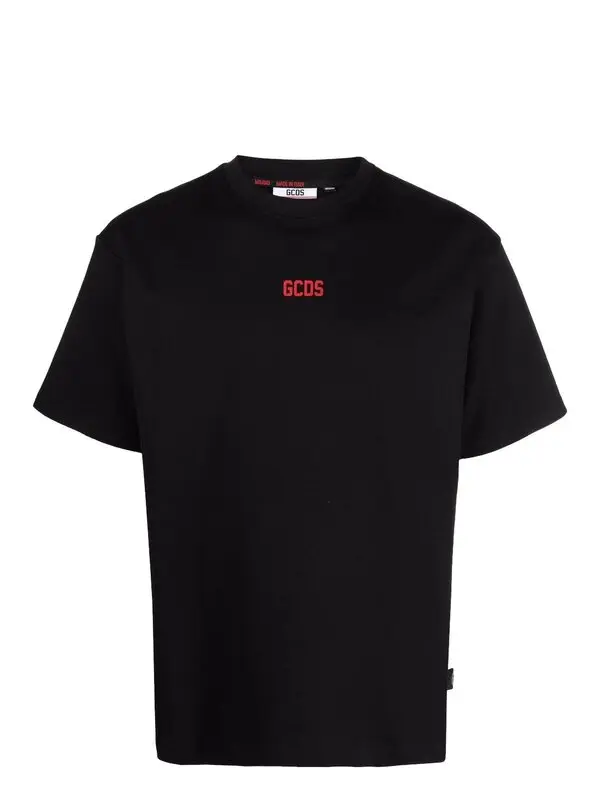 Gcds Logo-print Cotton T-shirt - Black