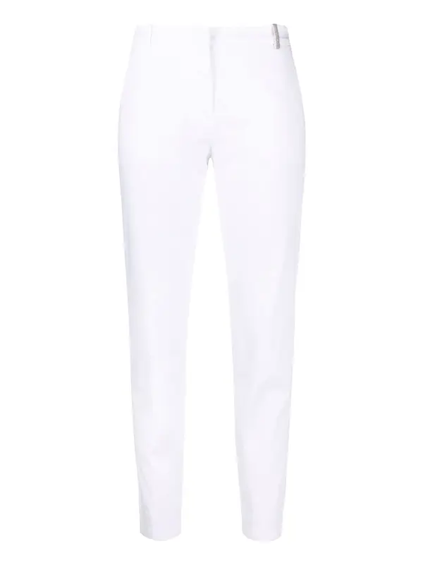 Fabiana Filippi Mid-rise Cropped Trousers - White