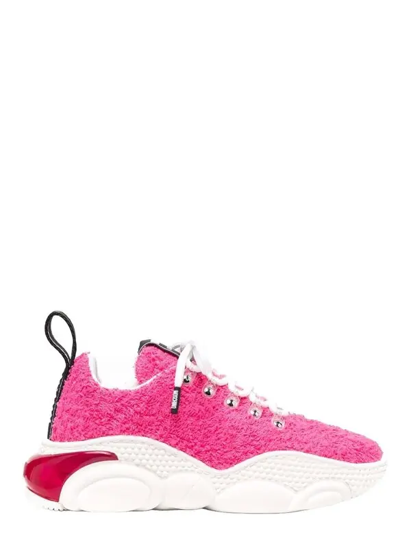 Moschino Terry Cloth Teddy Bubble Sneakers - Pink
