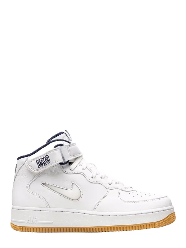 Nike Air Force 1 Mid Jewel Qs Nyc Yankees Sneakers - White