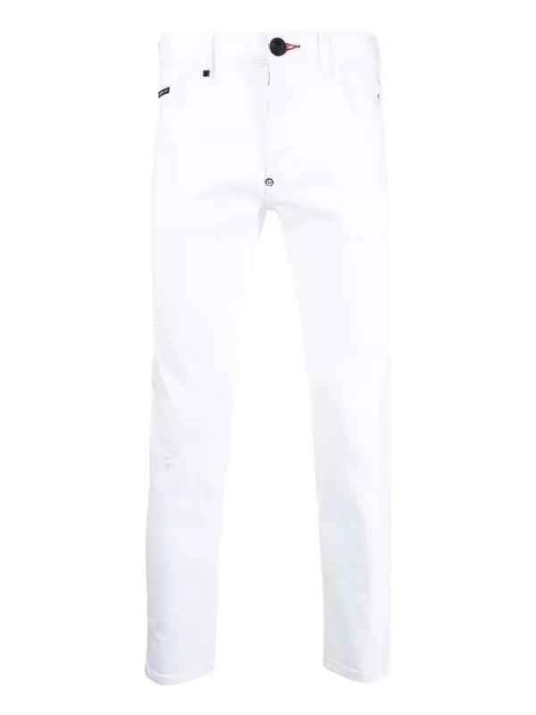Philipp Plein Skinny-cut Denim Jeans - White