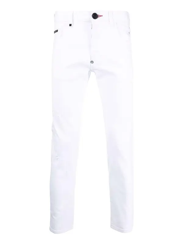 Philipp Plein Skinny-cut Denim Jeans - White
